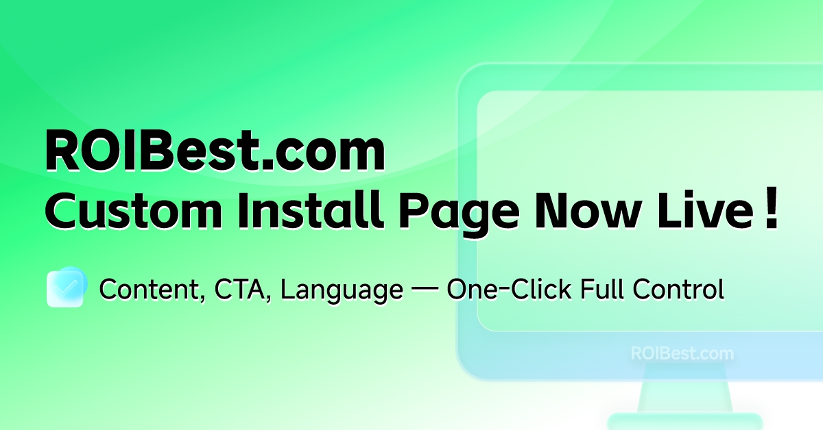 ROIBest PWA Custom install page have launched